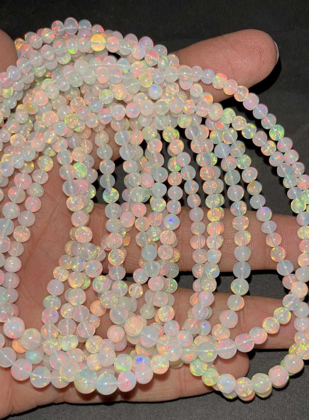 Ethiopian Opal Round Beads: AAA+ Welo Opal Strand (4-6mm, 16 Inch) - Etsy