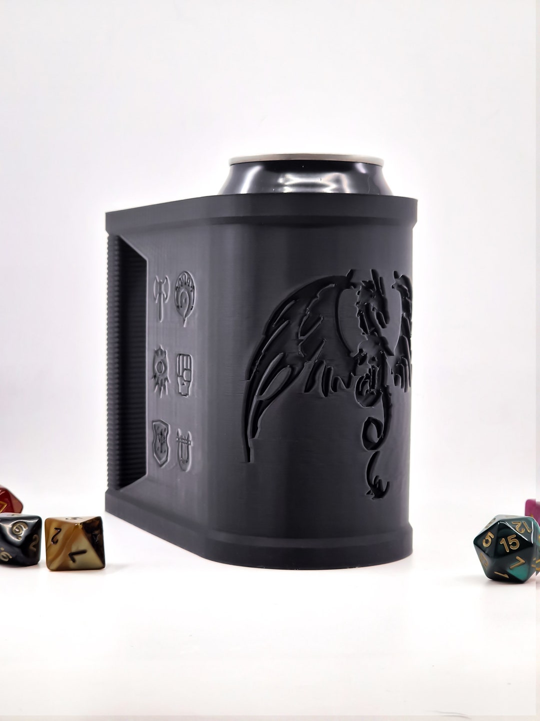 Dragon Can Dice Tower, Cup Holder With Integrated Dice Tower, Dnd ...