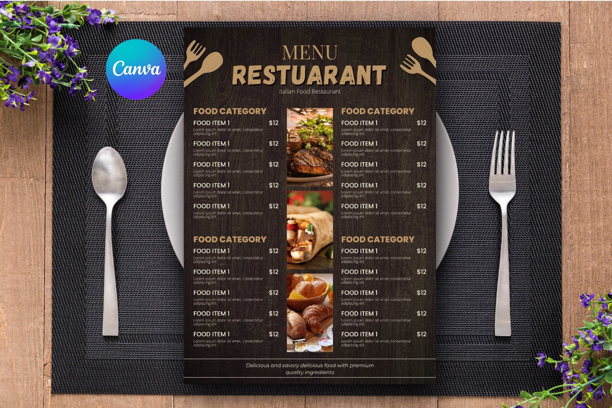Food Menu Template Cocktail Menu Restaurant Menu Thai Menu Sweden 