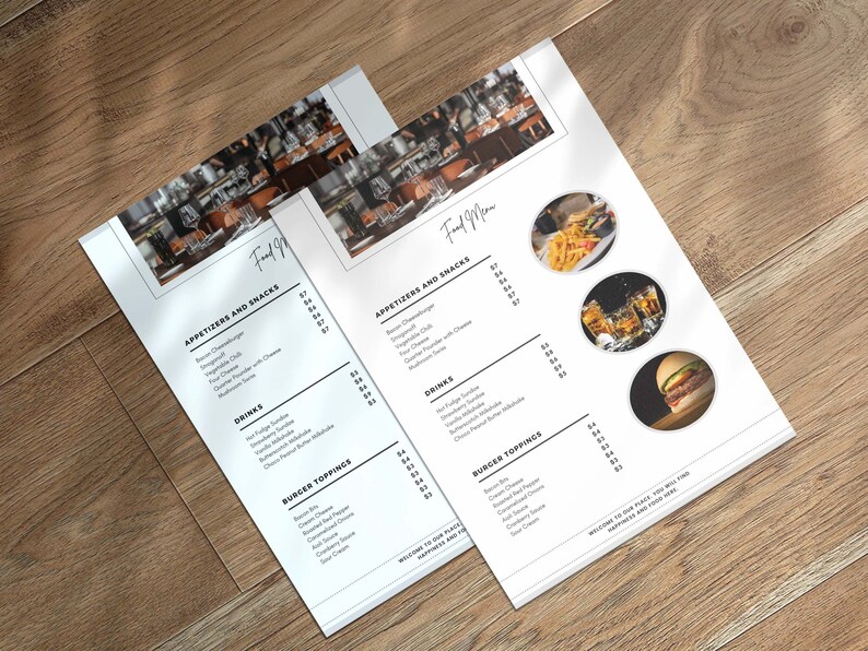 Canva Fast Food Restaurant Menu Template Trendy Restaurant - Etsy Canada