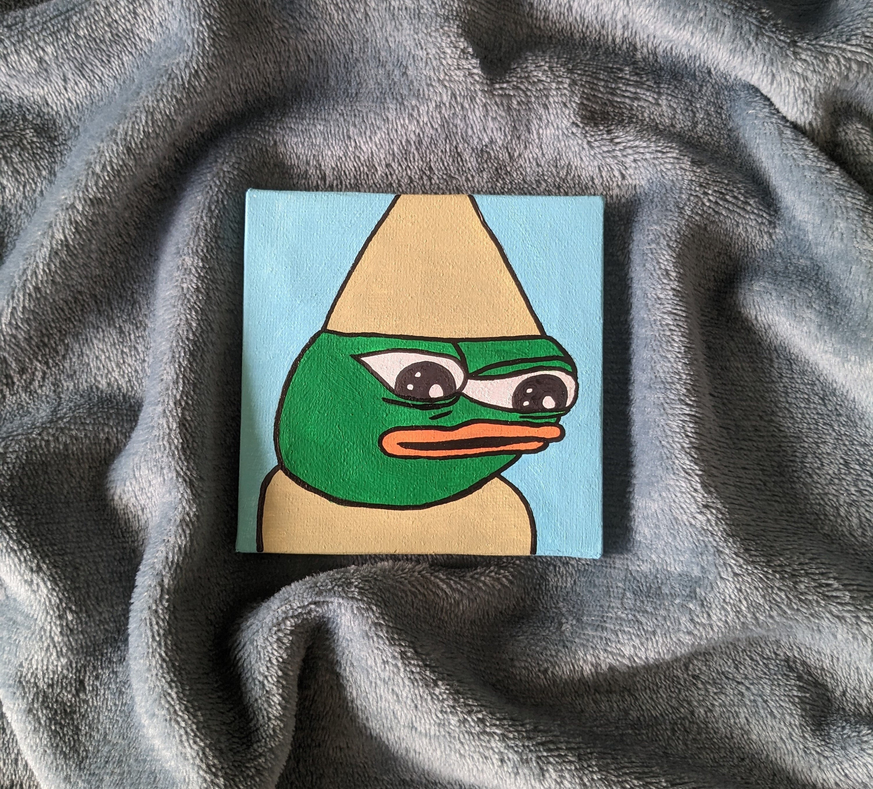 Feelsdankman Peepo Painting Canvas Painting Meme Frog - Etsy