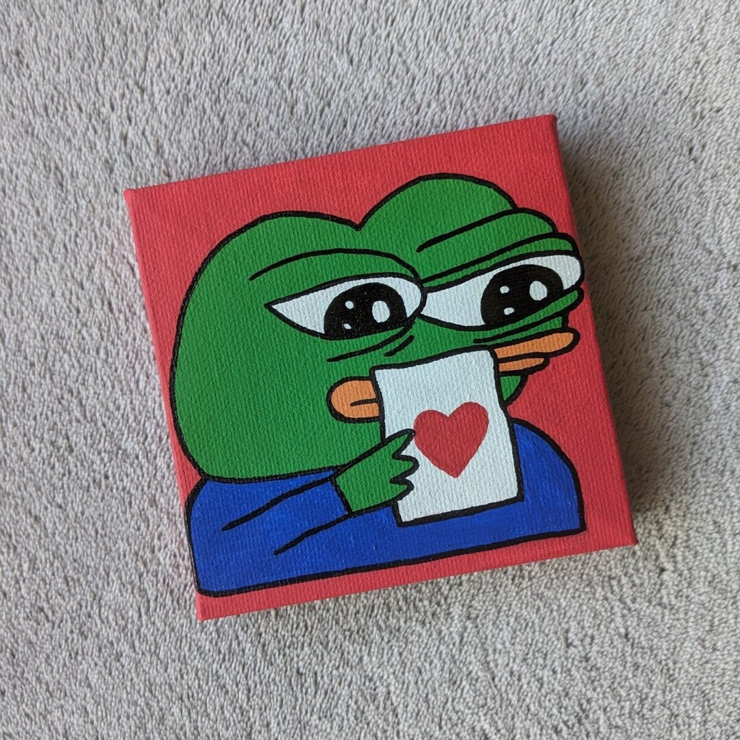 Peepolovecard | Peepo Painting | Canvas Painting | Meme Frog | Twitch ...