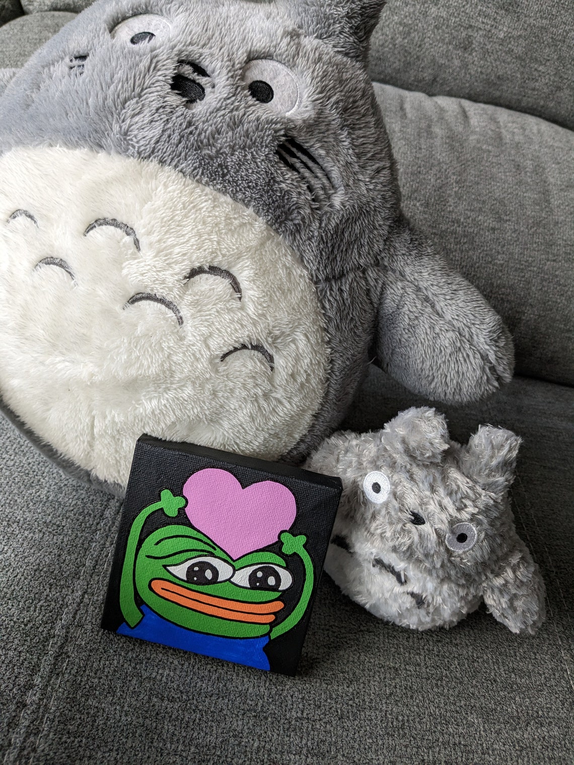 Hypers Love Peepo Painting Canvas Painting Meme Frog - Etsy