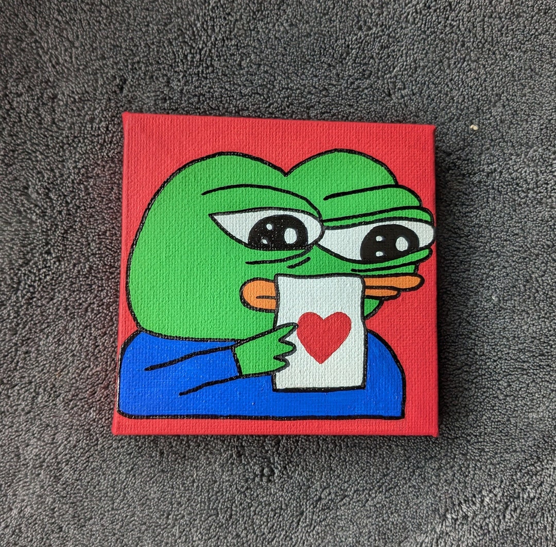 Peepolovecard Peepo Painting Canvas Painting Meme Frog - Etsy