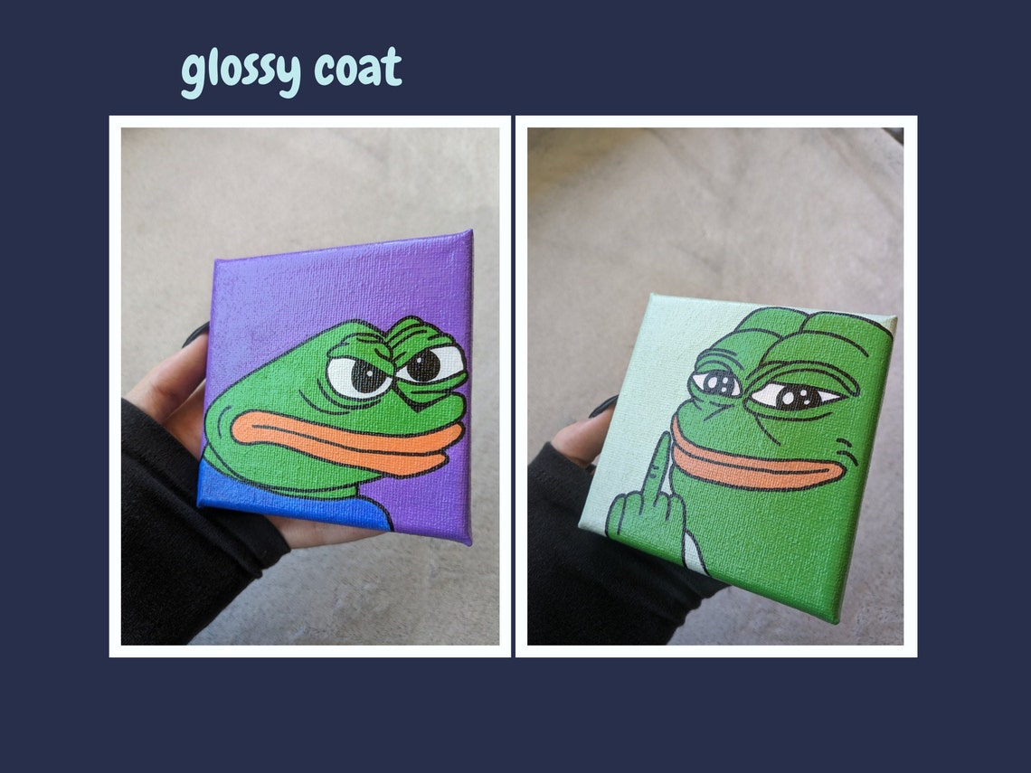 PeepoComfy Peepo Malerei Leinwandbild Meme Frosch - Etsy.de