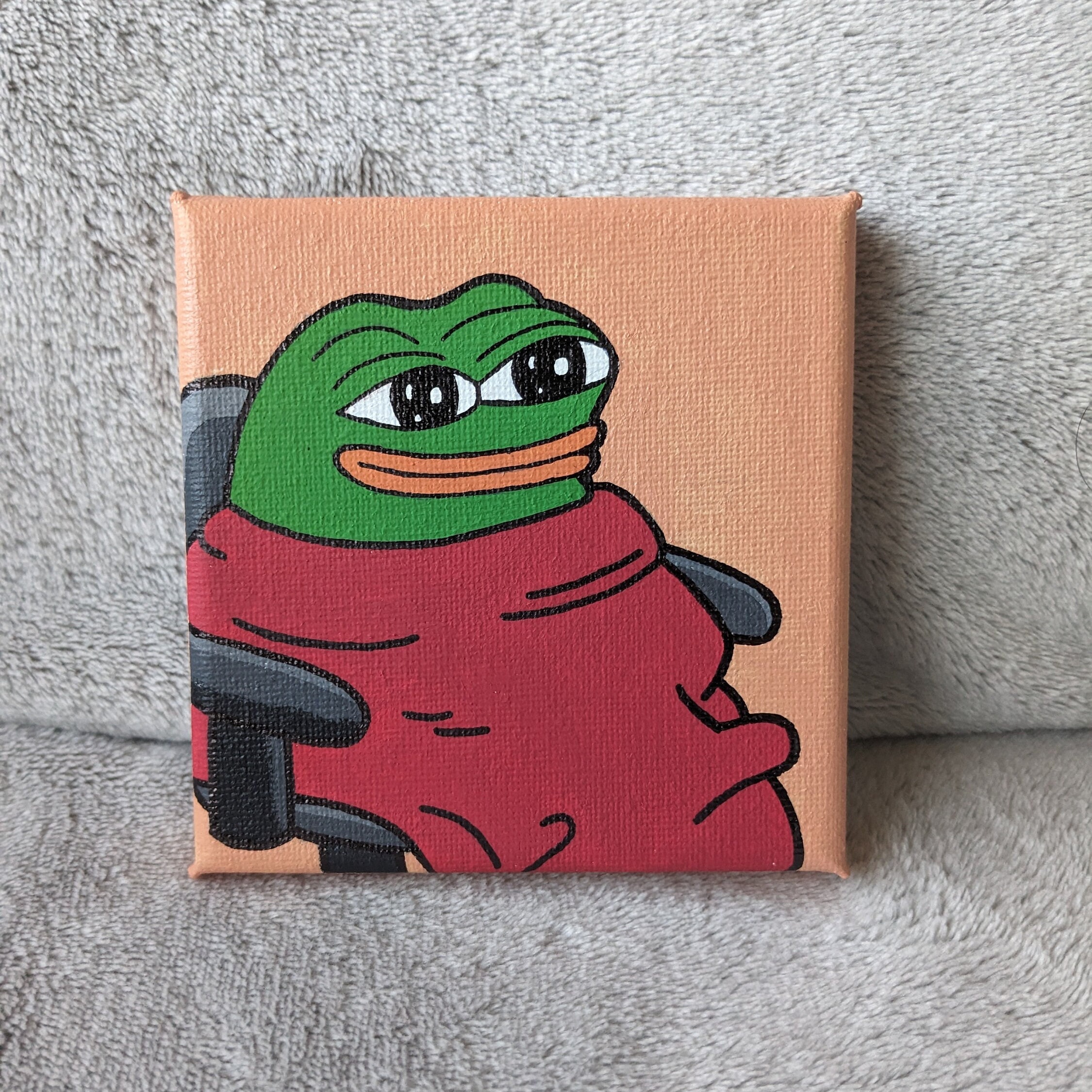 PeepoComfy Peepo Malerei Leinwandbild Meme Frosch - Etsy.de