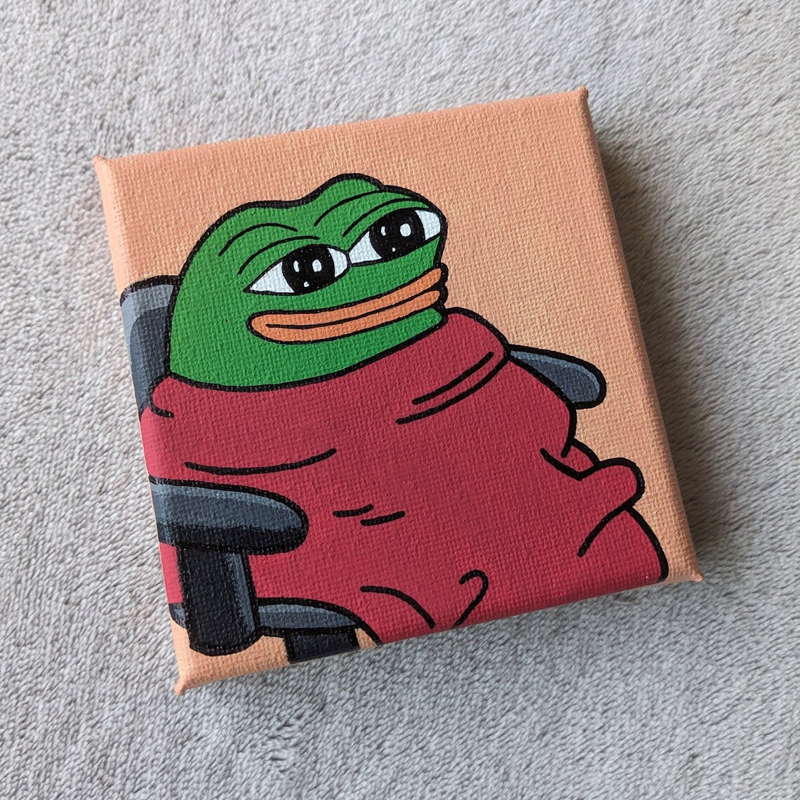 Peepocomfy Peepo Painting Canvas Painting Meme Frog - Etsy