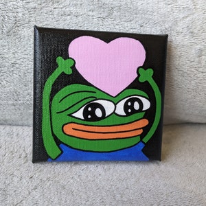 Hypers Love | Peepo Painting | Canvas Painting | Meme Frog | Twitch Peepo Acrylic Painting ...
