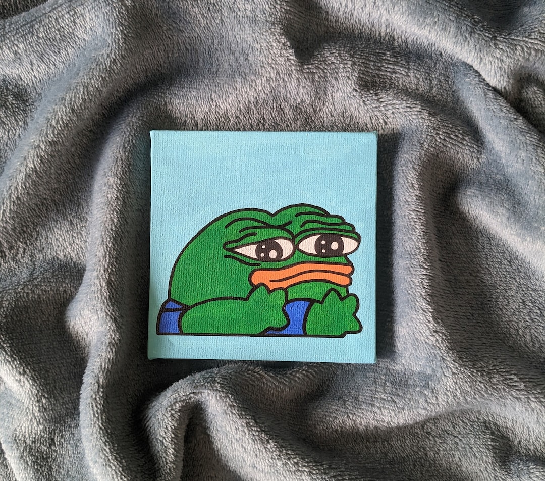 Peepohug Peepo Painting Canvas Painting Meme Frog - Etsy