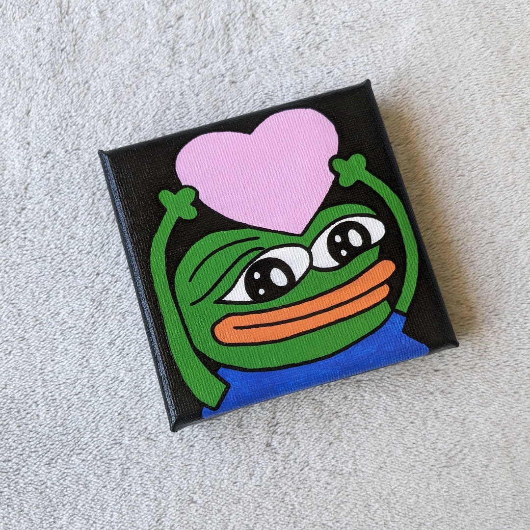 Hypers Love | Peepo Painting | Canvas Painting | Meme Frog | Twitch Peepo Acrylic Painting ...