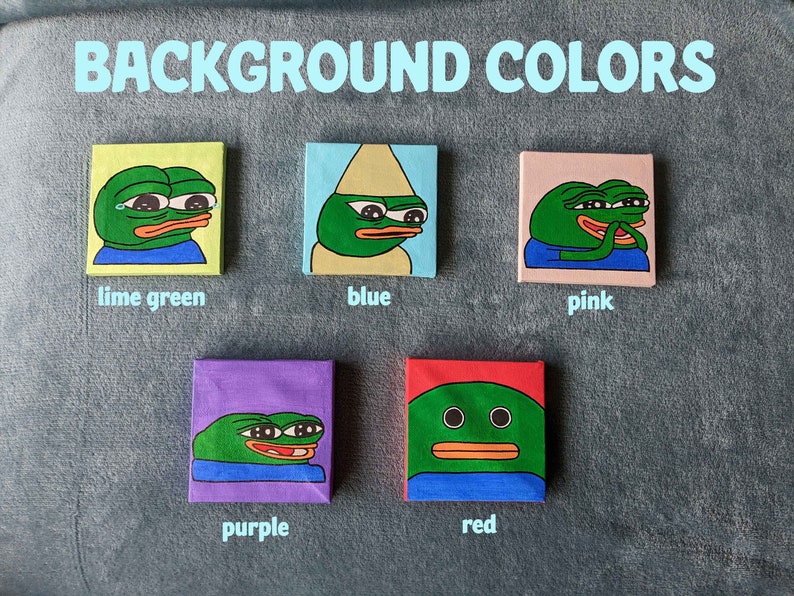 Madge Peepo Painting Canvas Painting Meme Frog Twitch - Etsy