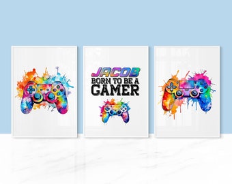 Video Game Wall Art Gaming Wall Art Set of 3 Gaming Prints - Etsy UK