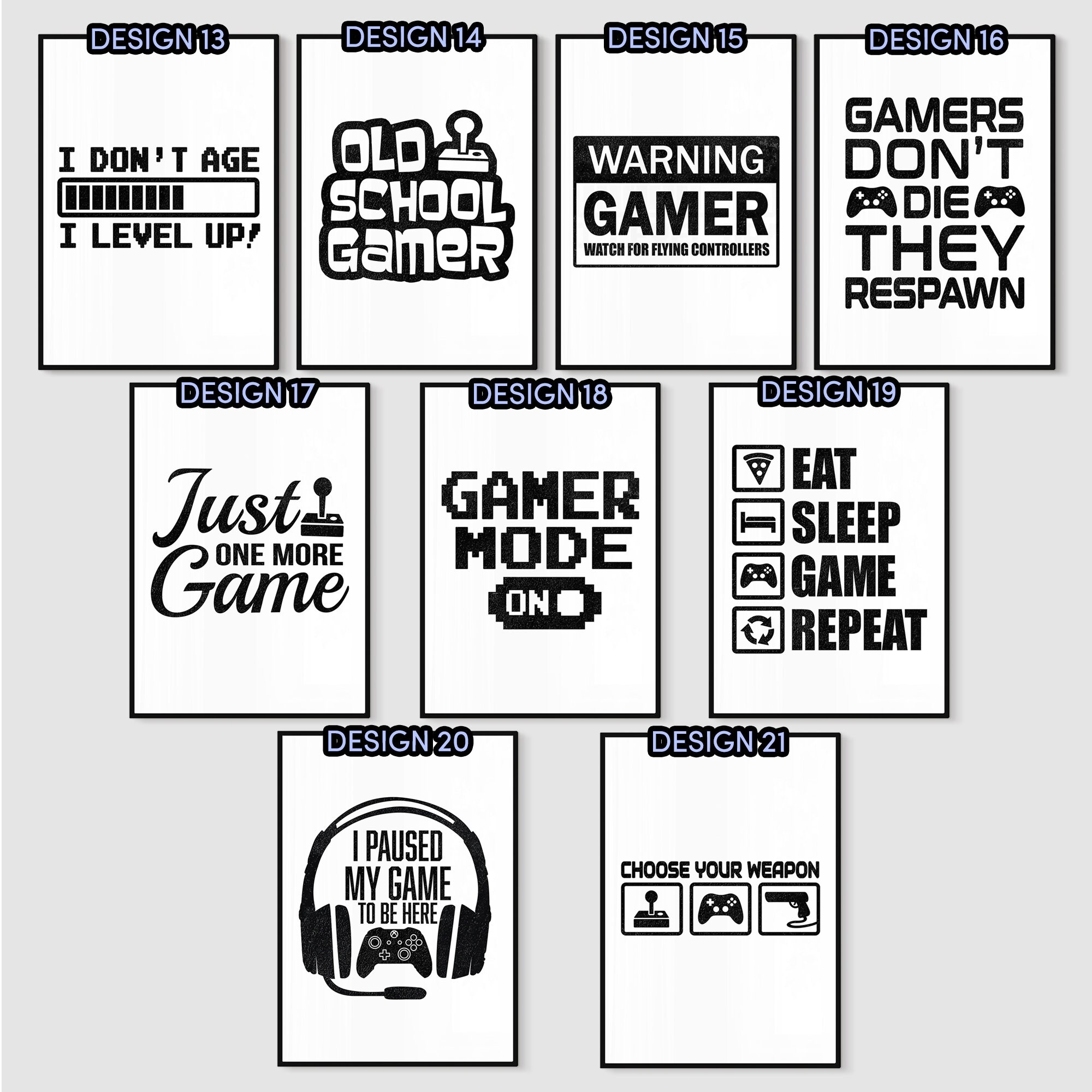 Gaming Prints, Gamer Poster, Gamer Gift, Gaming Room, Games Room Wall ...