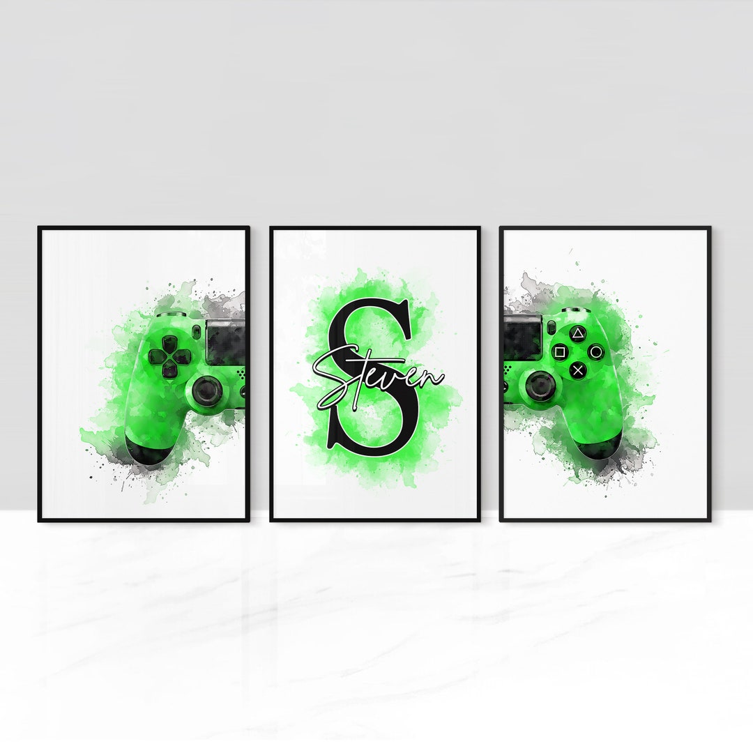 Set of 3 Gaming Prints Personalised Gamer Gift Gaming Room - Etsy