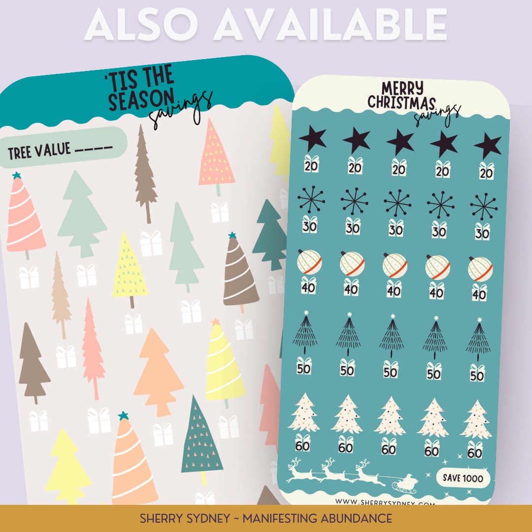 Seasonal Cash Stuffing Savings Tracker Set of 4 Envelope - Etsy