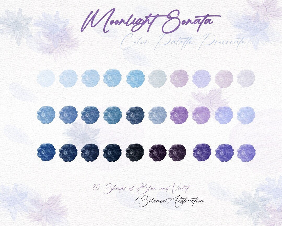 Moonlight Melody, Procreate Color Palette, Procreate Swatches, Color ...