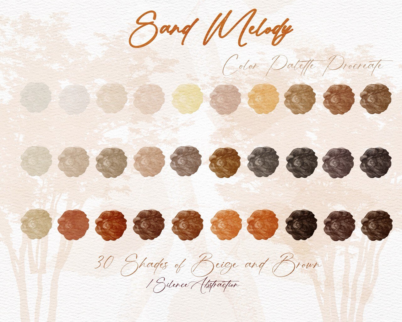 Sand Melody, Procreate Color Palette, Procreate Swatches, Color ...