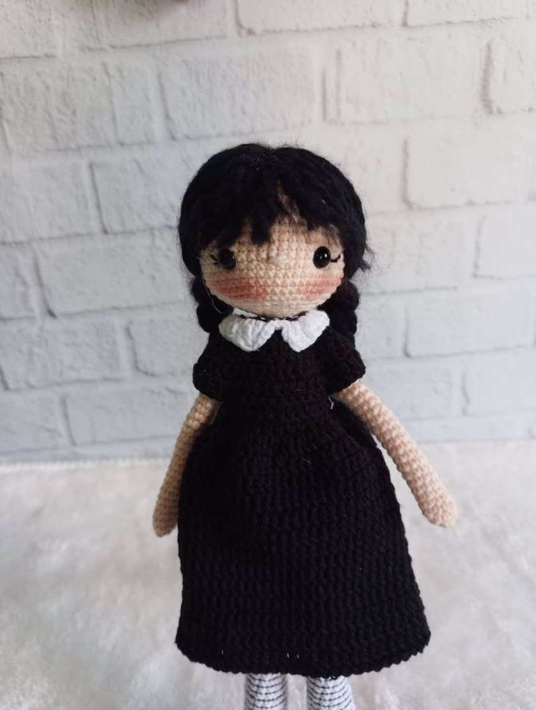 Wednesday Addams Doll With Black Dress - Etsy