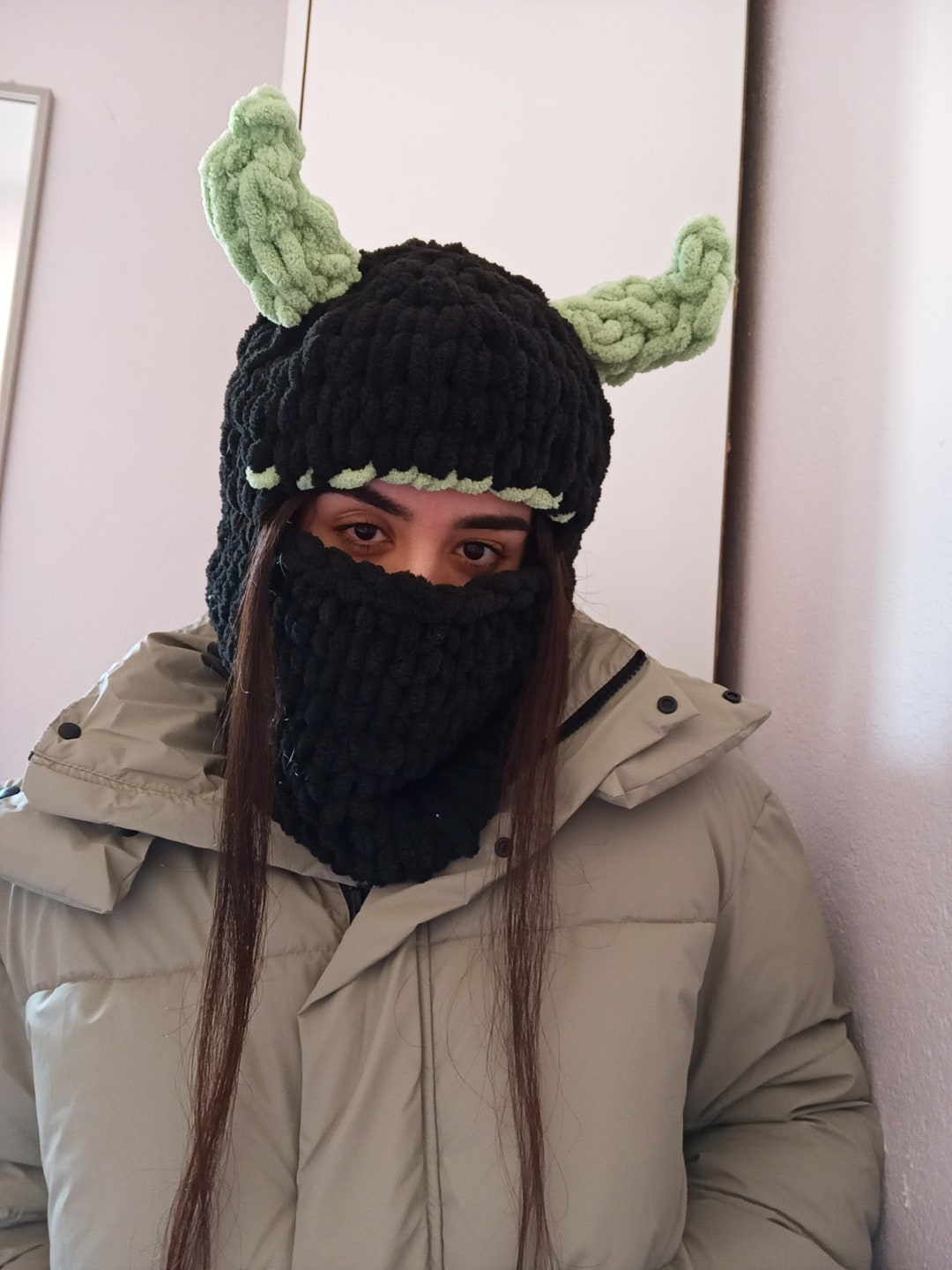 Balaclava Ski Mask With Devil Horns,helmet Protector,valentines Gifts ...