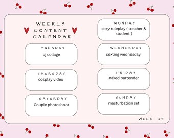 Ultimate Onlyfans Content Calendar Planner for Adult - Etsy