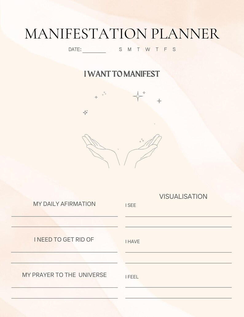 Law of Attraction Journal Template | Manifestation Planner (digital ...