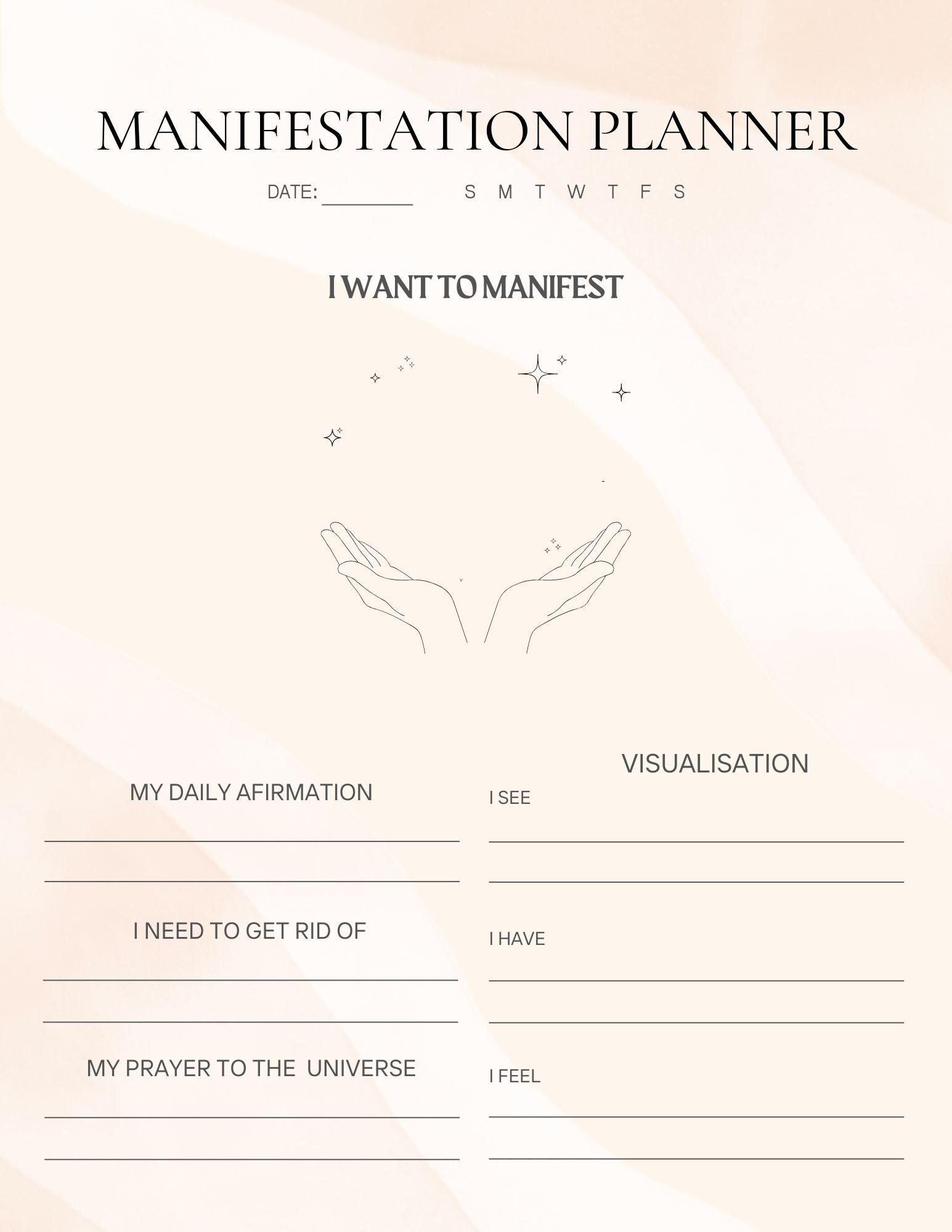 Manifestation Journal Template | Habit Planner | IT GIRL | Law of ...