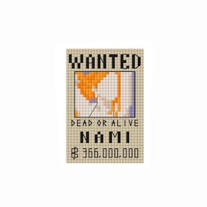One Piece Nami Mini Cross Stitch Pattern PDF File - Etsy Australia