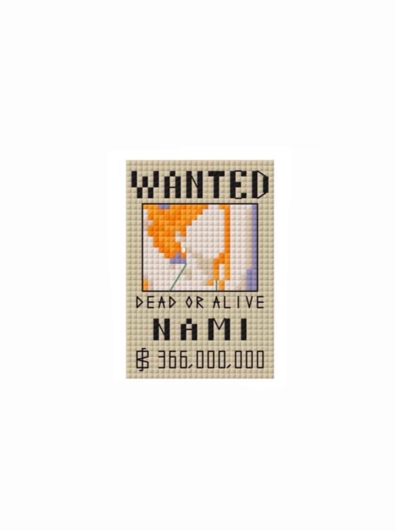One Piece Nami Mini Cross Stitch Pattern PDF File - Etsy
