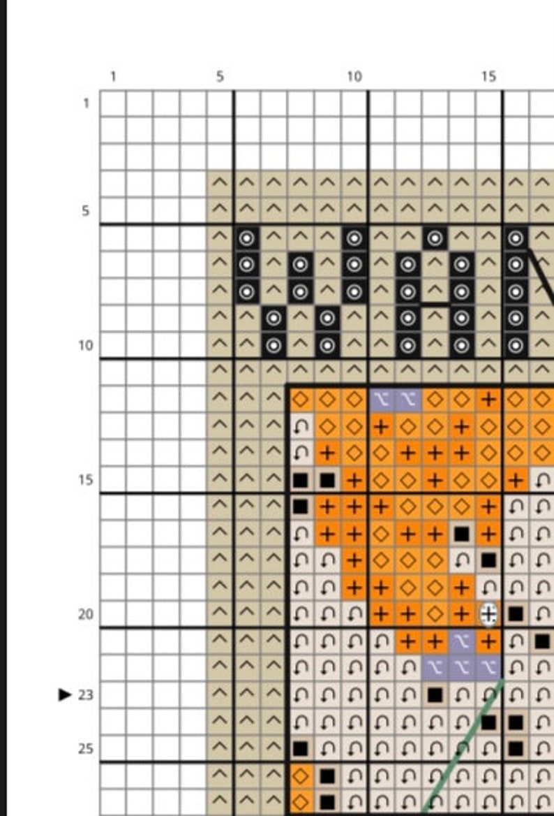 One Piece Nami Mini Cross Stitch Pattern PDF File - Etsy