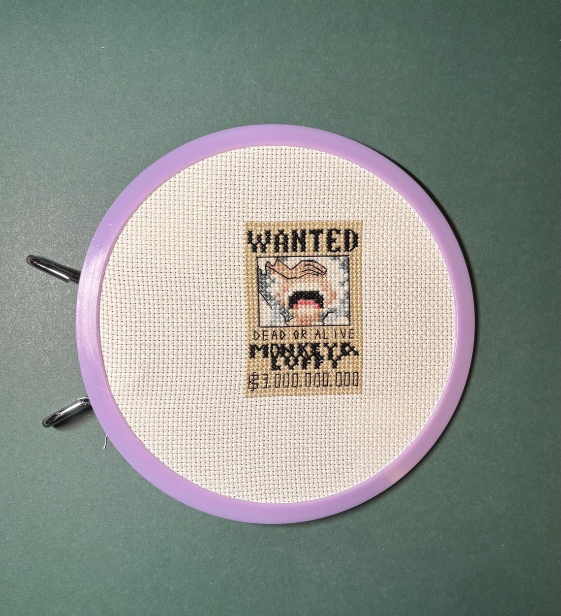 One Piece Monkey D. Luffy Mini Cross Stitch Pattern PDF File - Etsy