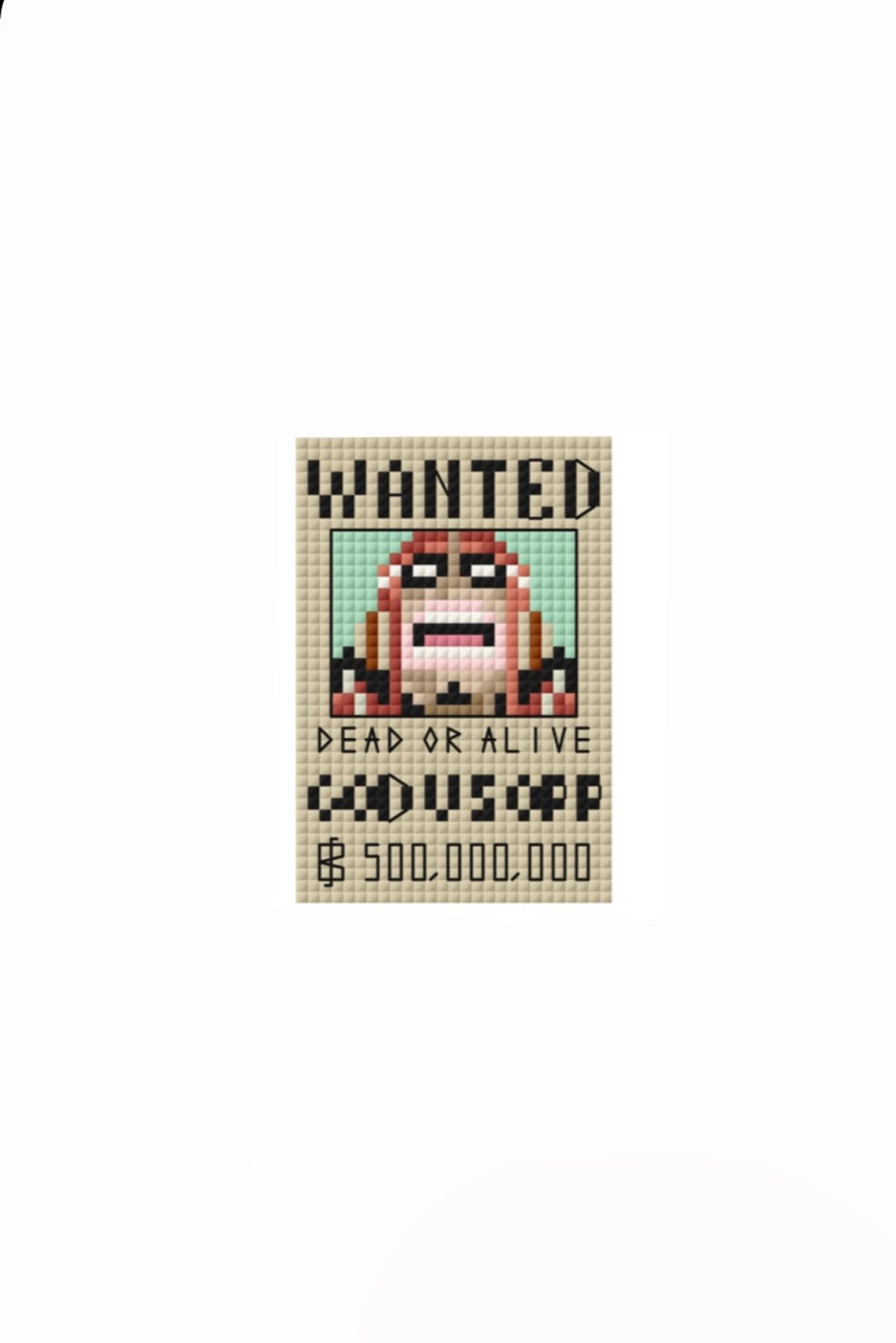 One Piece God Usopp Mini Cross Stitch Pattern PDF File - Etsy