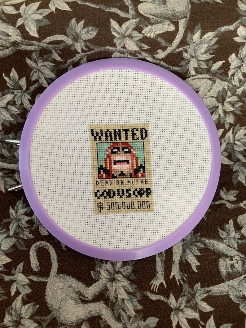 One Piece God Usopp Mini Cross Stitch Pattern PDF File - Etsy