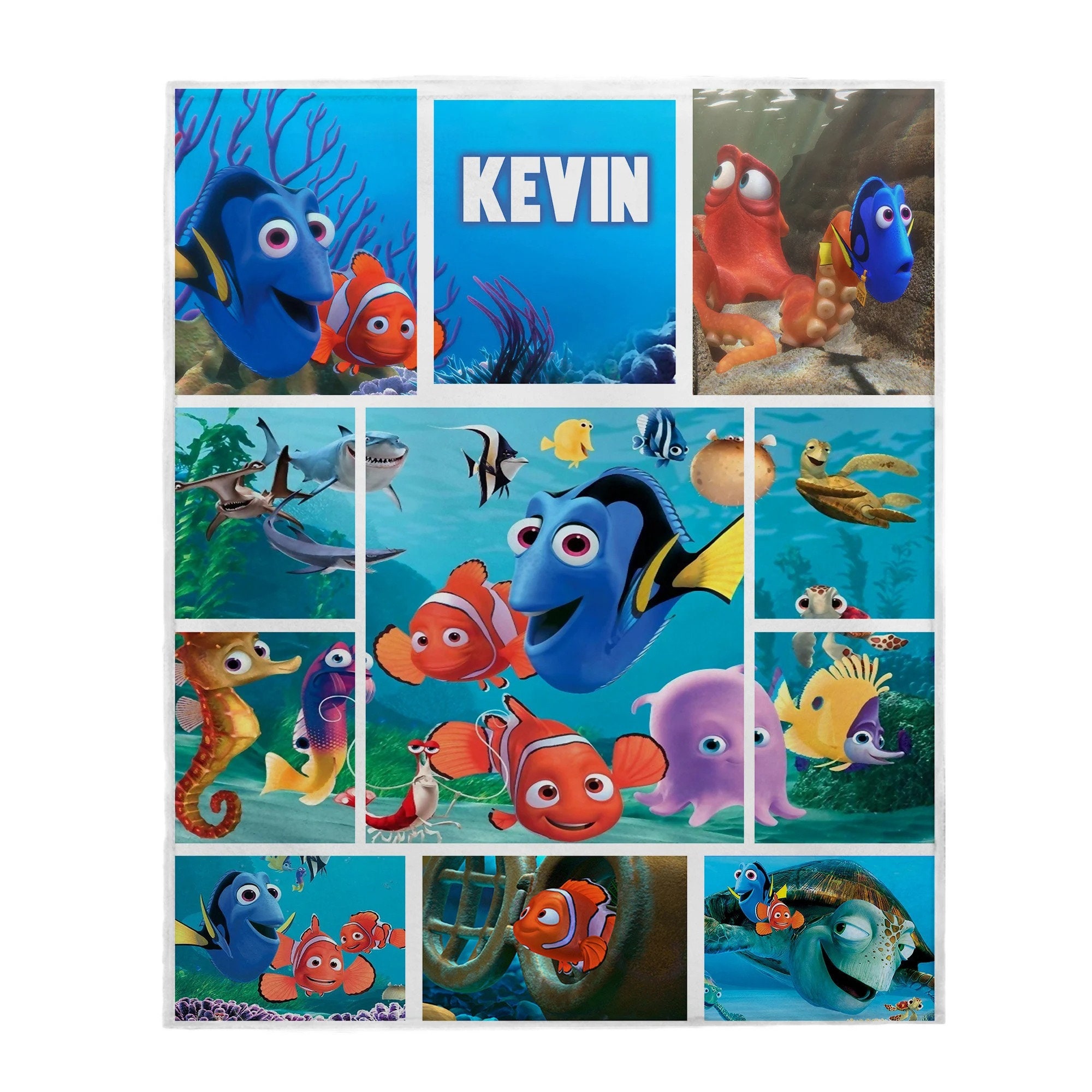 Custom Name Family Finding Nemo Blanket Finding Nemo Blanket Walt ...