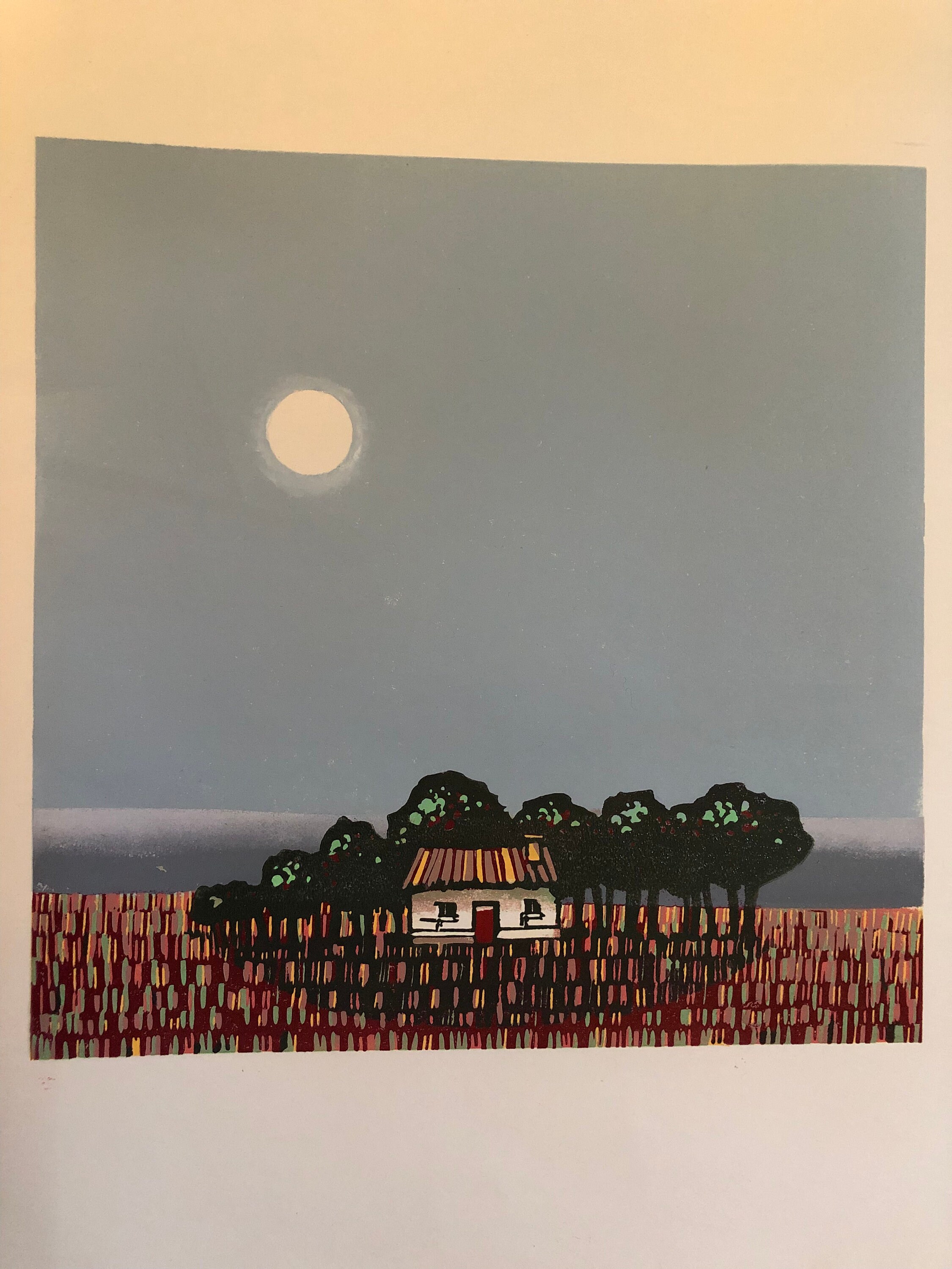 Cottage in Autumn Limited Edition Reduction Linocut Print. - Etsy