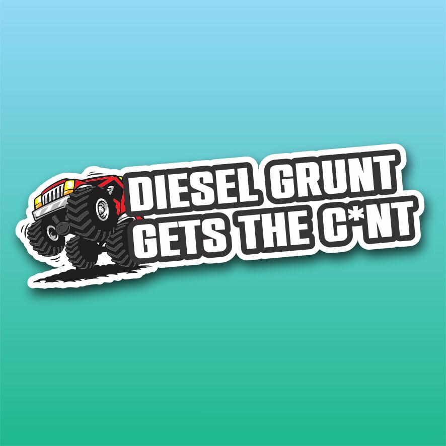Diesel Grunt Vinyl Sticker Aussie Funny Meme Bogan Australia Adult ...