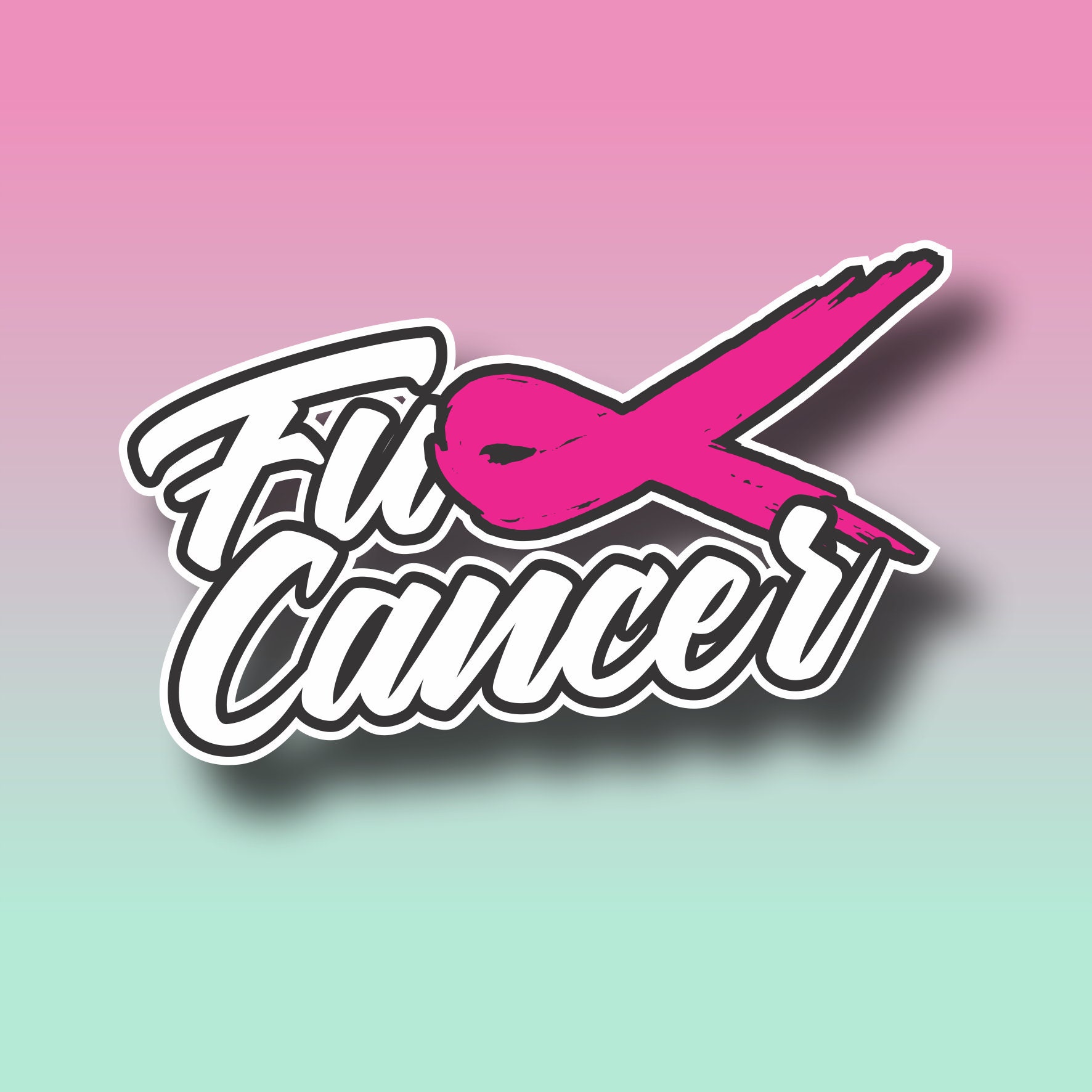 Fck Cancer Vinyl Sticker Aussie Funny Meme Bogan Australia Adult Humour ...
