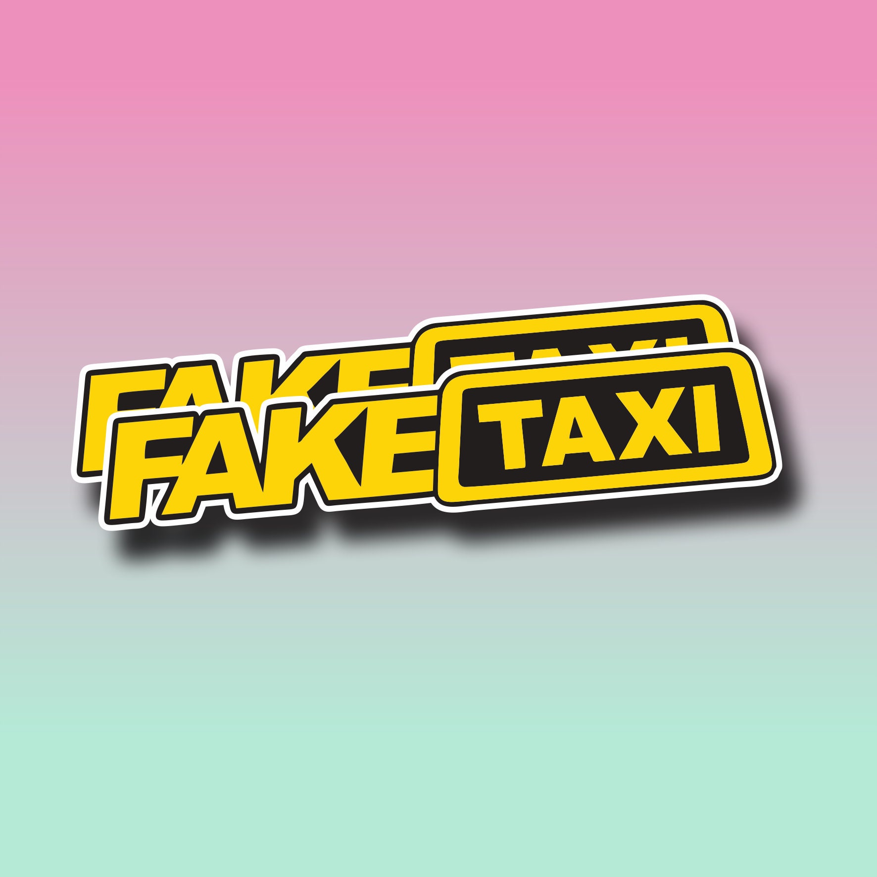 FAKE TAXI Vinyl Sticker - Aussie Funny Meme Bogan Australia Adult ...
