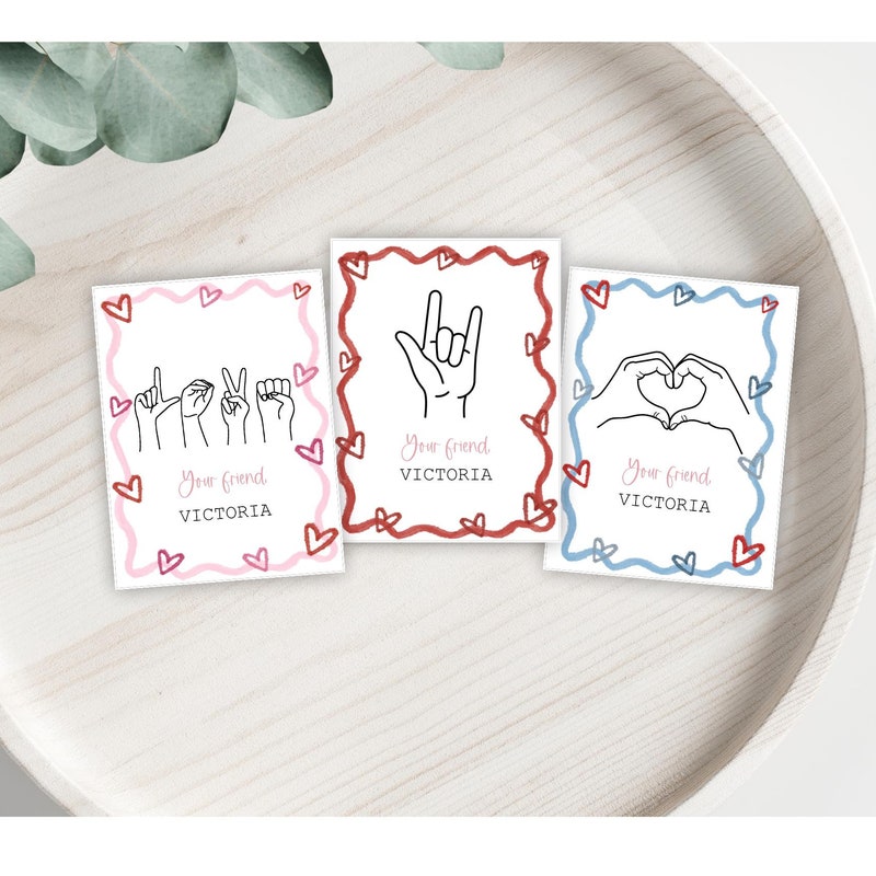 Deaf Asl Valentines Card - Etsy