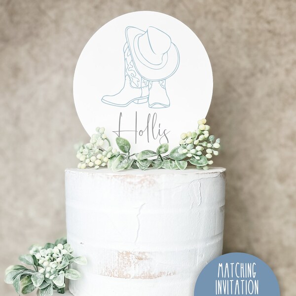 Wooden One Rodeo Cake Topper - Etsy