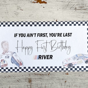 Checkered Race Car Paper Banner | Talladega | If You Ain’t First You’re ...