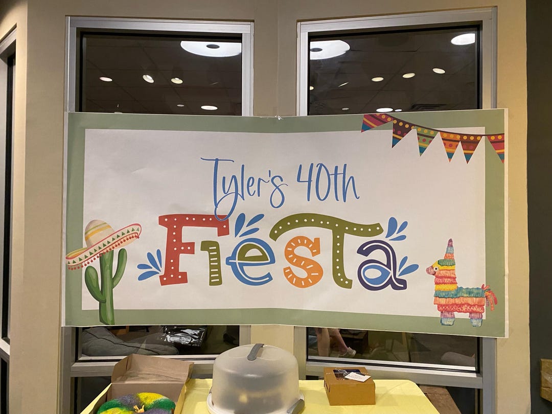 Fiest Banner Paper Banner | Taco Bout Nacho | Editable Text | Fiesta ...