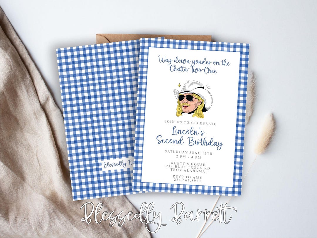 Chatta-two-chee Invitation | 2nd Birthday | Way Down Yonder | Alan ...