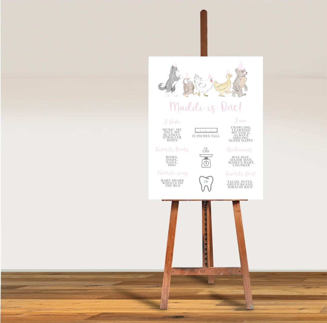 Pink Gingham Vintage Bear Milestone Sign | Classic Little Bear | Goose ...