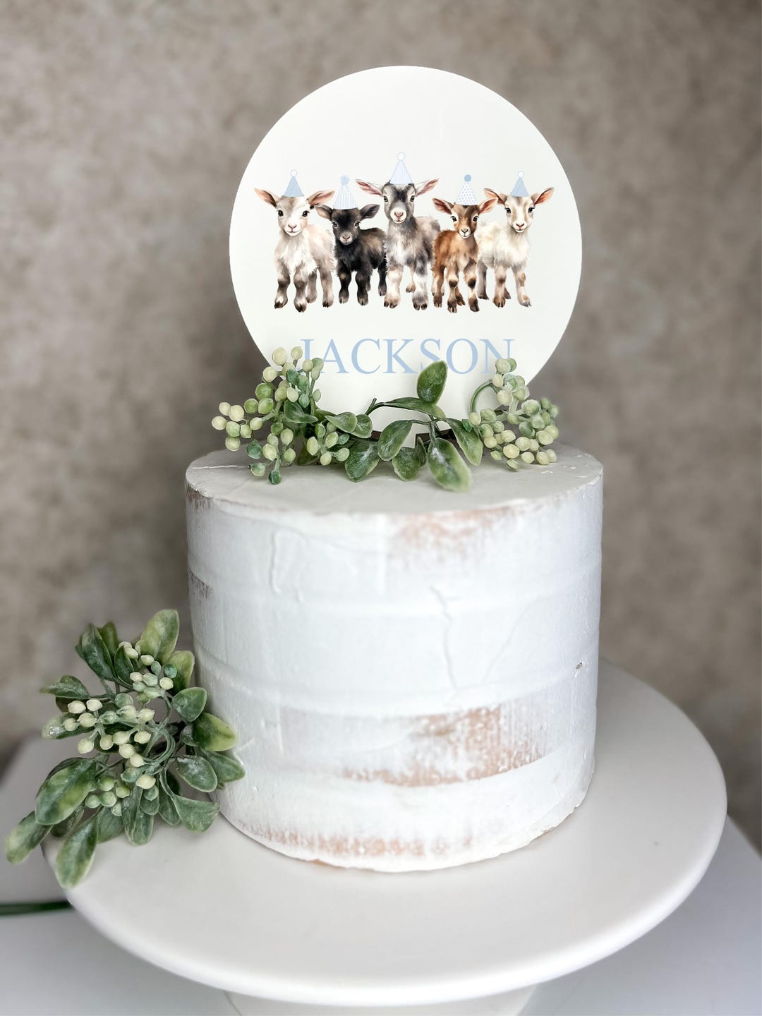 Goat Cake Topper | Grandmillennial | Wooden Cake Topper | Raise the ...