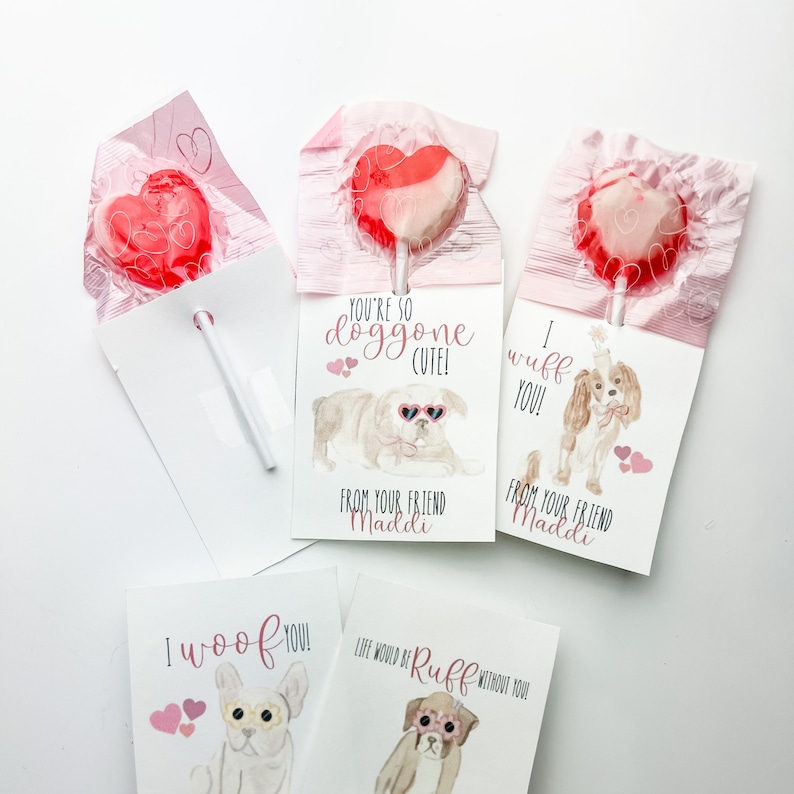 Custom Valentine's | Class Valentines | Puppy Valentine | Dog Valentine ...