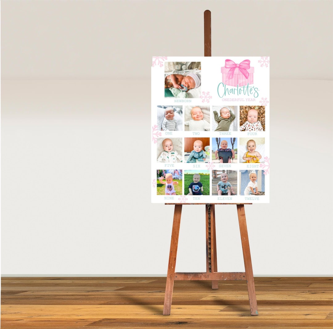 Grandmillennial Winter Picture Milestone Sign | Love Shack Fancy ...