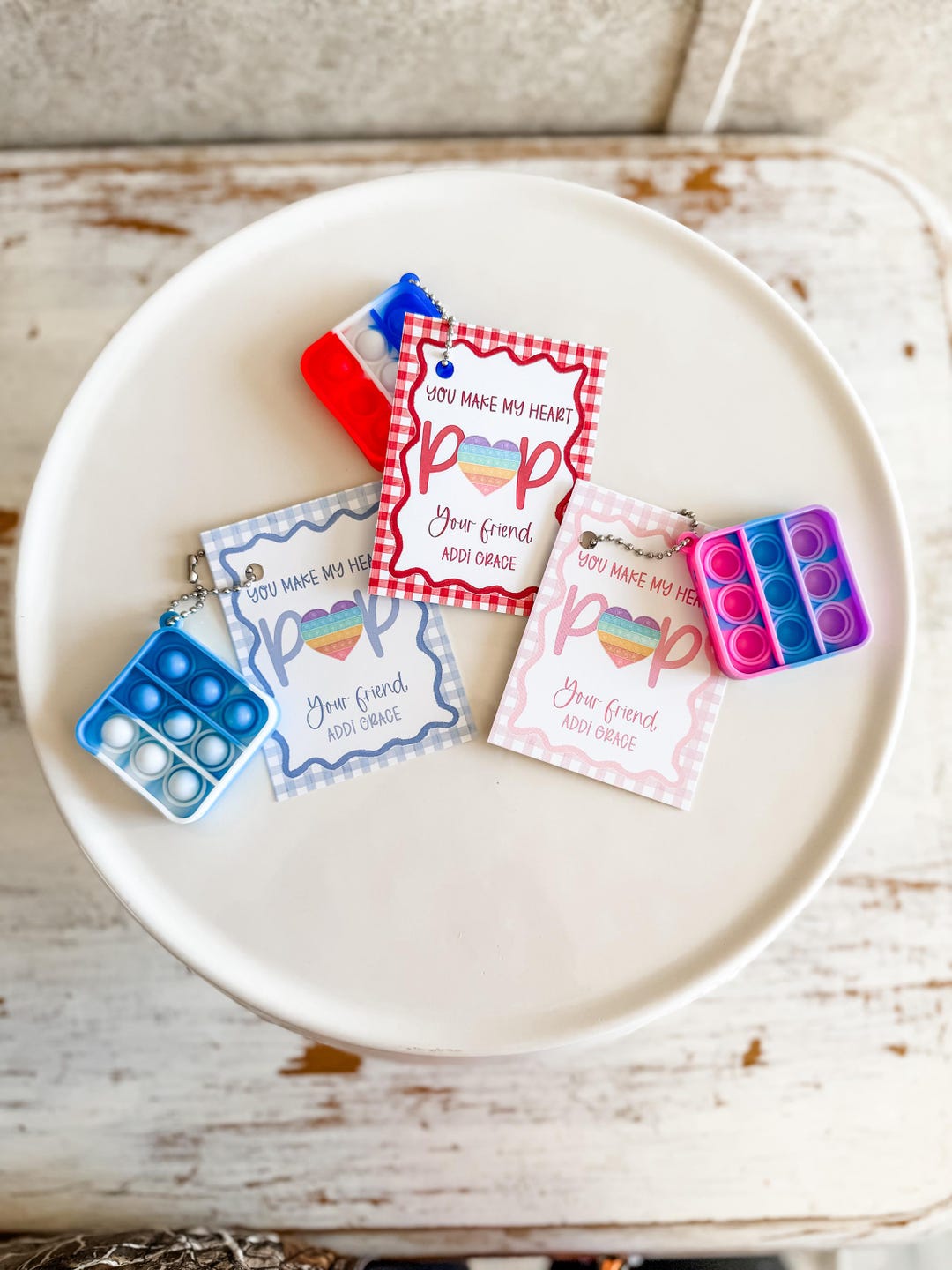 Fidget Pop-it Valentines Ready to Gift Includes & Tags - Class ...
