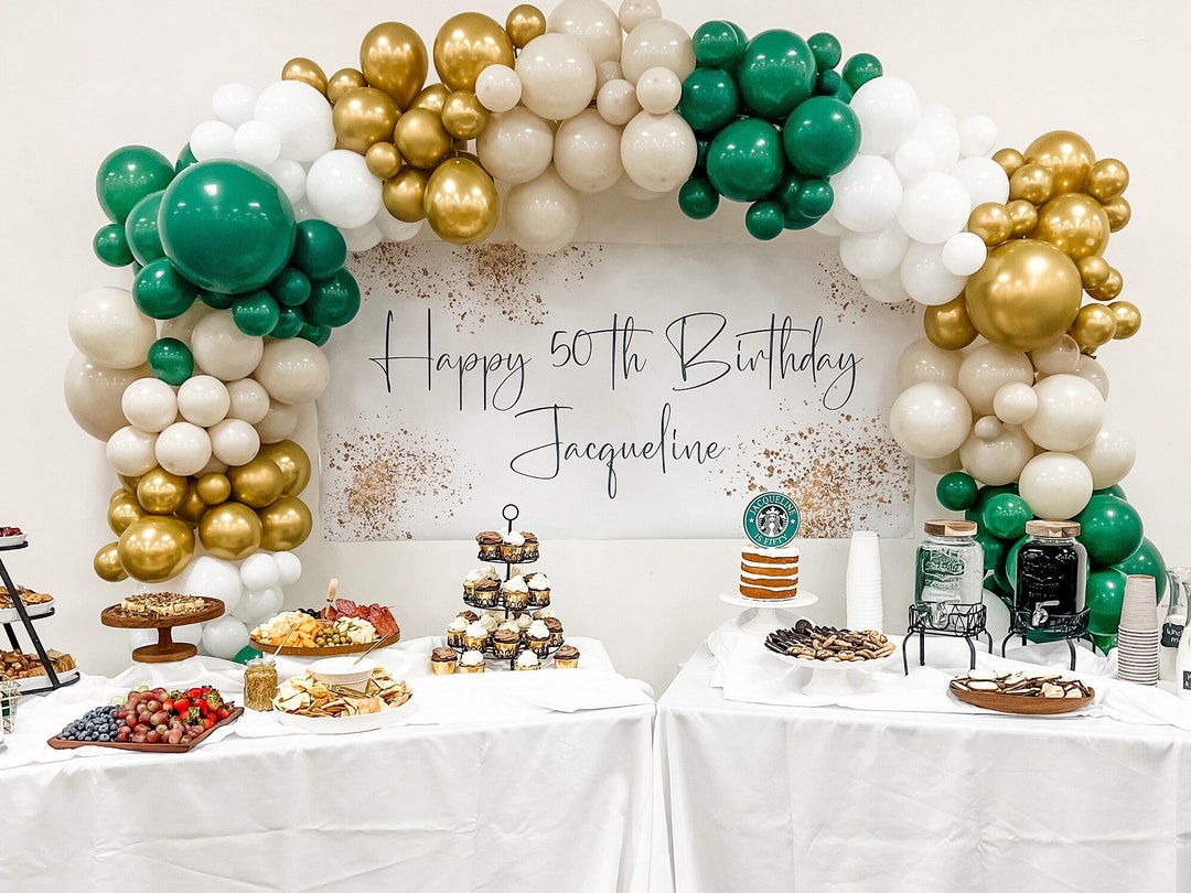 Gold Flakes Customizable Birthday Banner | Classic | Golden Years Paper ...