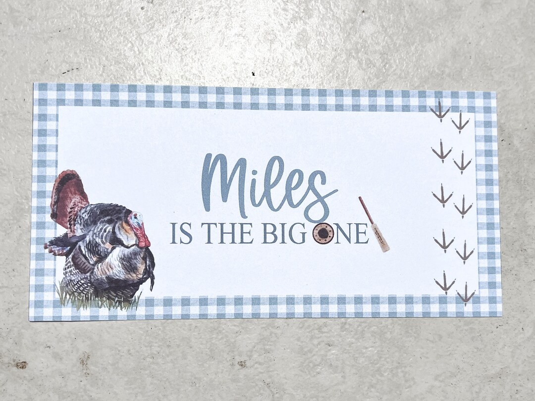 Turkey Paper Banner the Big One Turkey Hunting Party Jake Turkey ...