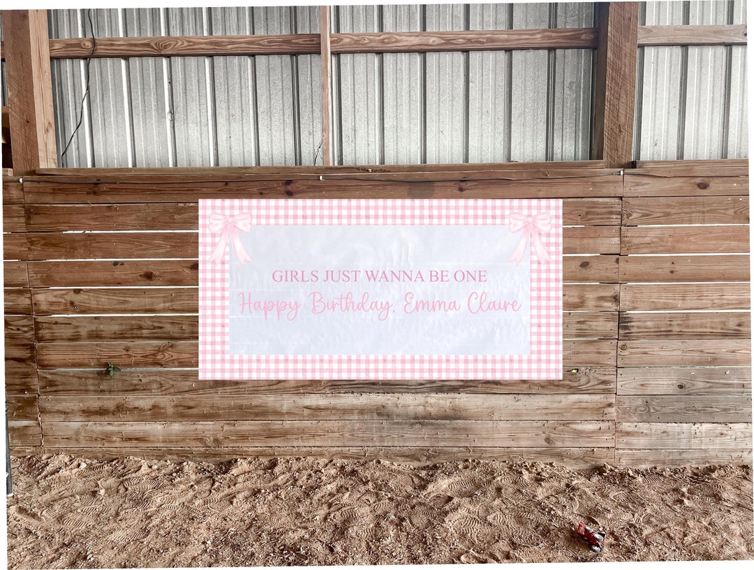 Girls Just Wanna Be ONE Birthday | Pink Bow | Gingham | Coquette ...